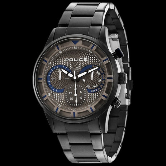Police Driver Black Gunmetal Men's Watch | Australia – Silver Steel