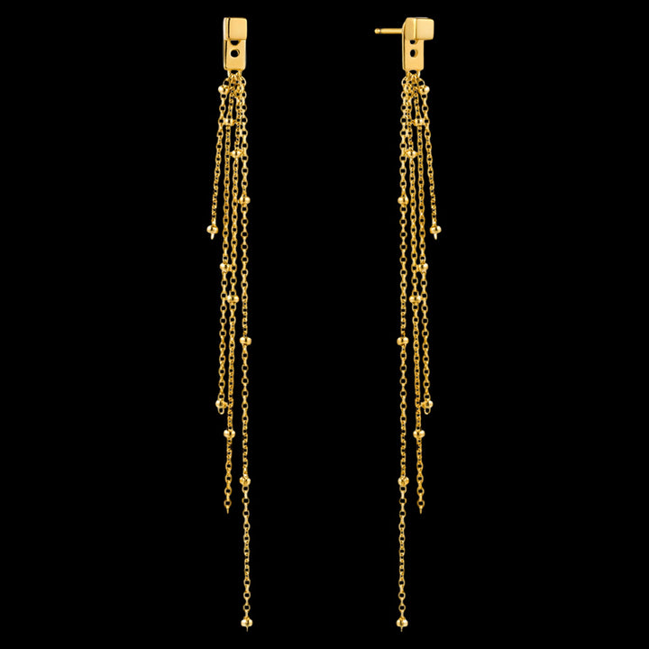 Ania Haie Fringe Appeal Gold Tassel Ear Jacket Earrings | Australia – Silver Steel